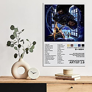 KGARB A Boogie Wit Da Hoodie Poster Artist 2.0 Album Cover Posters Canvas Wall Art for Bedroom Office Room Decor Gift 12" x 18" Unframed