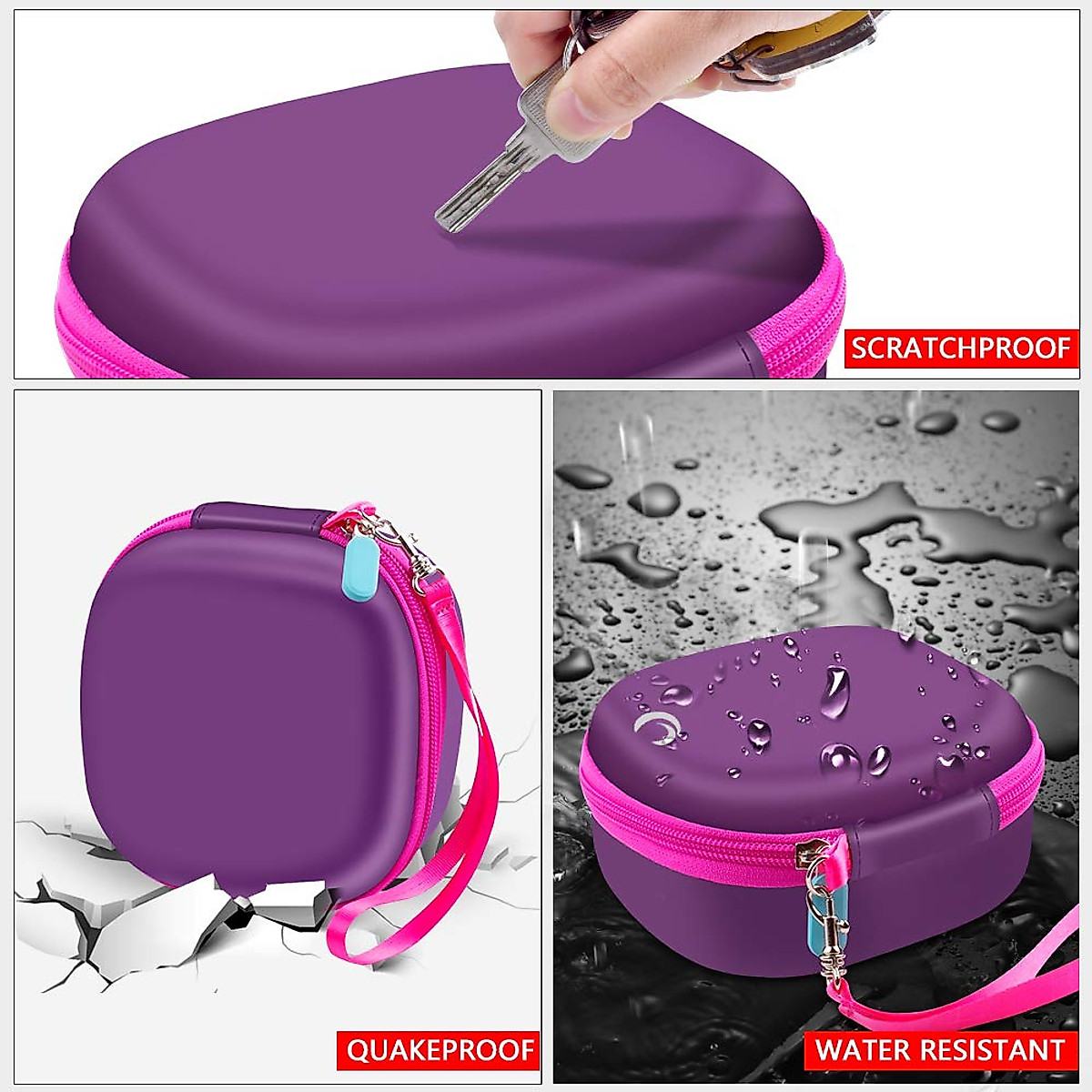 Comecase Case for Leapfrog Rockit Twist Handheld Learning Game System, Perfect Toy Box Storage for Kids Children -Purple