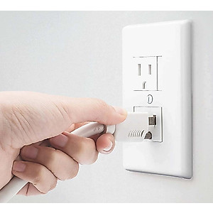 Safety Innovations Self-Closing Babyproof Outlet Covers - (for Center Screw Outlets Only) an Alternative to Wall Socket Plugs for Child Proofing, (12-Pack), (1-Screw), (White) White)