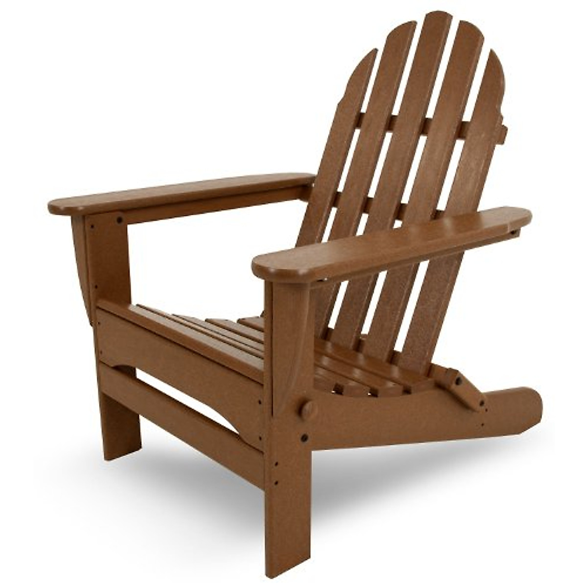 POLYWOOD AD5030TE Classic Folding Adirondack Chair, Height: 35.00" - Width: 29" - Depth: 35.00", Teak