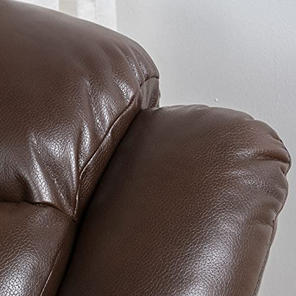 CHRISTOPHER KNIGHT HOME Merit Faux Leather Glider Recliner Club Chair, Dark Brown