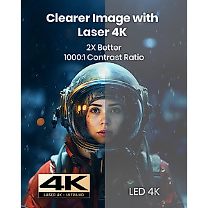 NEBULA Cosmos Laser 4K Projector with Nebula Projector Lightweight and Adjustable 3-ft Floor Stand