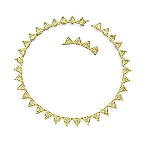 SWAROVSKI Ortyx Necklace, Triangle Cut Crystals, Yellow, Gold-Tone Finish