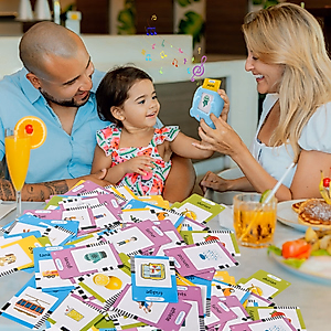 Talking Flash Cards,BAIBAOLE 112 PCS Flash Cards 224 Words Toddler Learning Educational Toys Speech Therapy Toys for Autistic Children