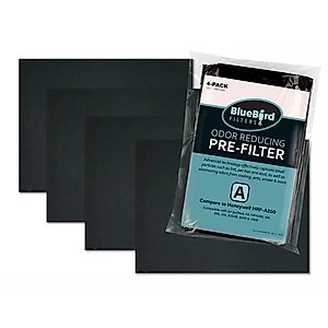 BlueBird Filters HRF-A200 Carbon Prefilter A Kit, 4 Pack, Fits Honeywell Models HPA200, HPA201, HPA202, HPA204, HPA250