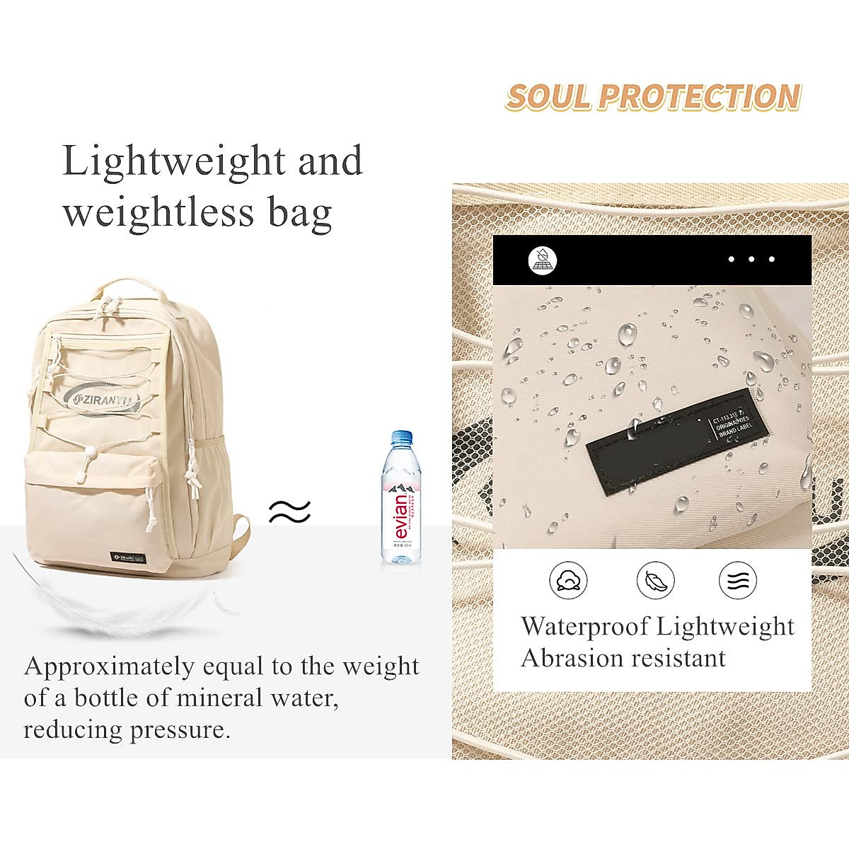 EKUIZAI Solid Color Simple Elementary Backpack Middle School Bookbag Outdoor Daypack for Teen Girls