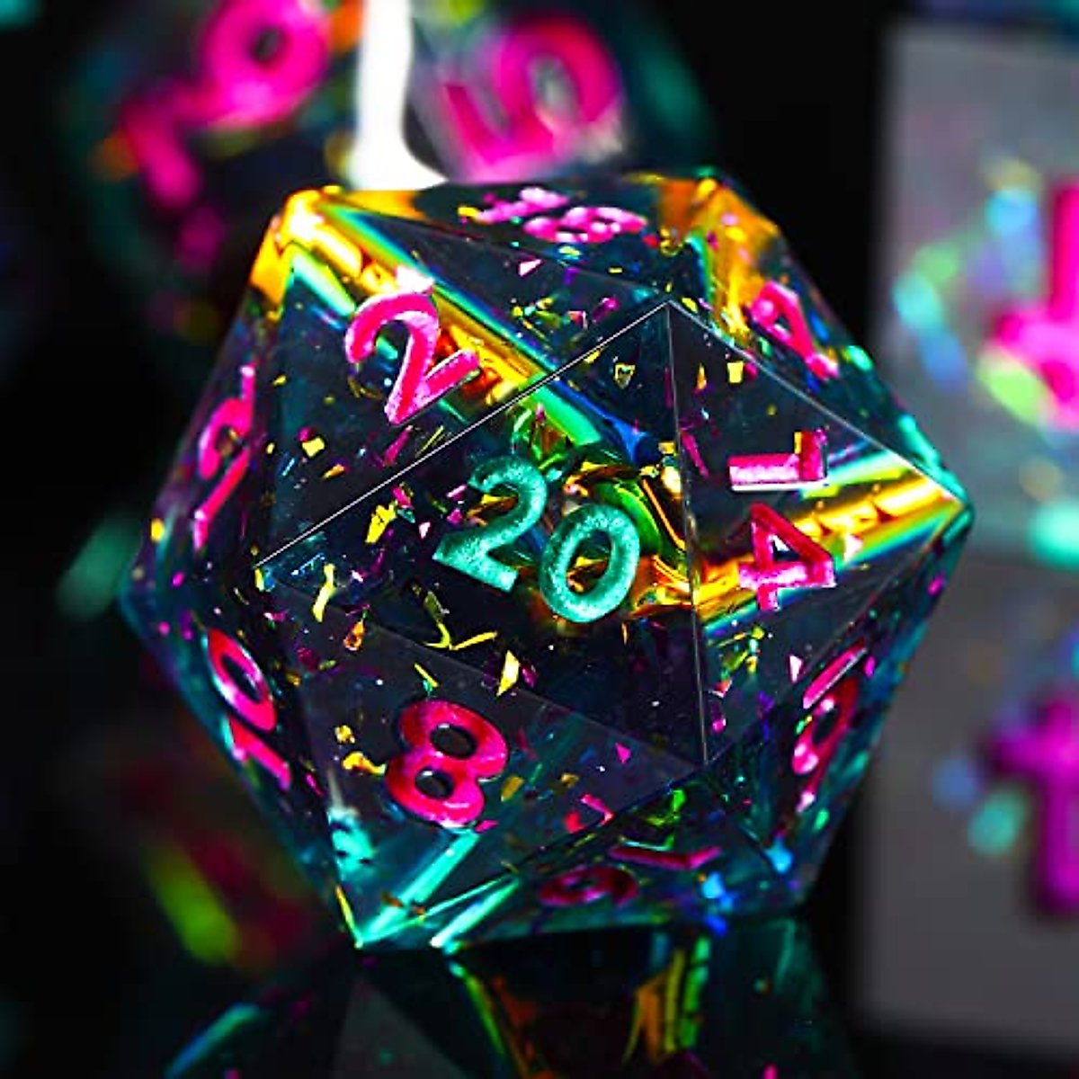DND Dice,Dice Set, D&D Dice, Dungeons and Dragons Dice, Sharp Edge Dice for Table Games (Magic World)