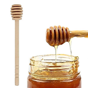 Generic Mini Wooden Honey Spoon Wooden Honey Spoon Stir Bar for Honey Jar Eco-friendly Supplies Long Handle Mixing Stick Accessories