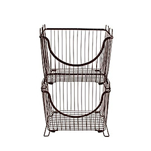 Spectrum Diversified Ashley Stackable Basket, Large, Bronze