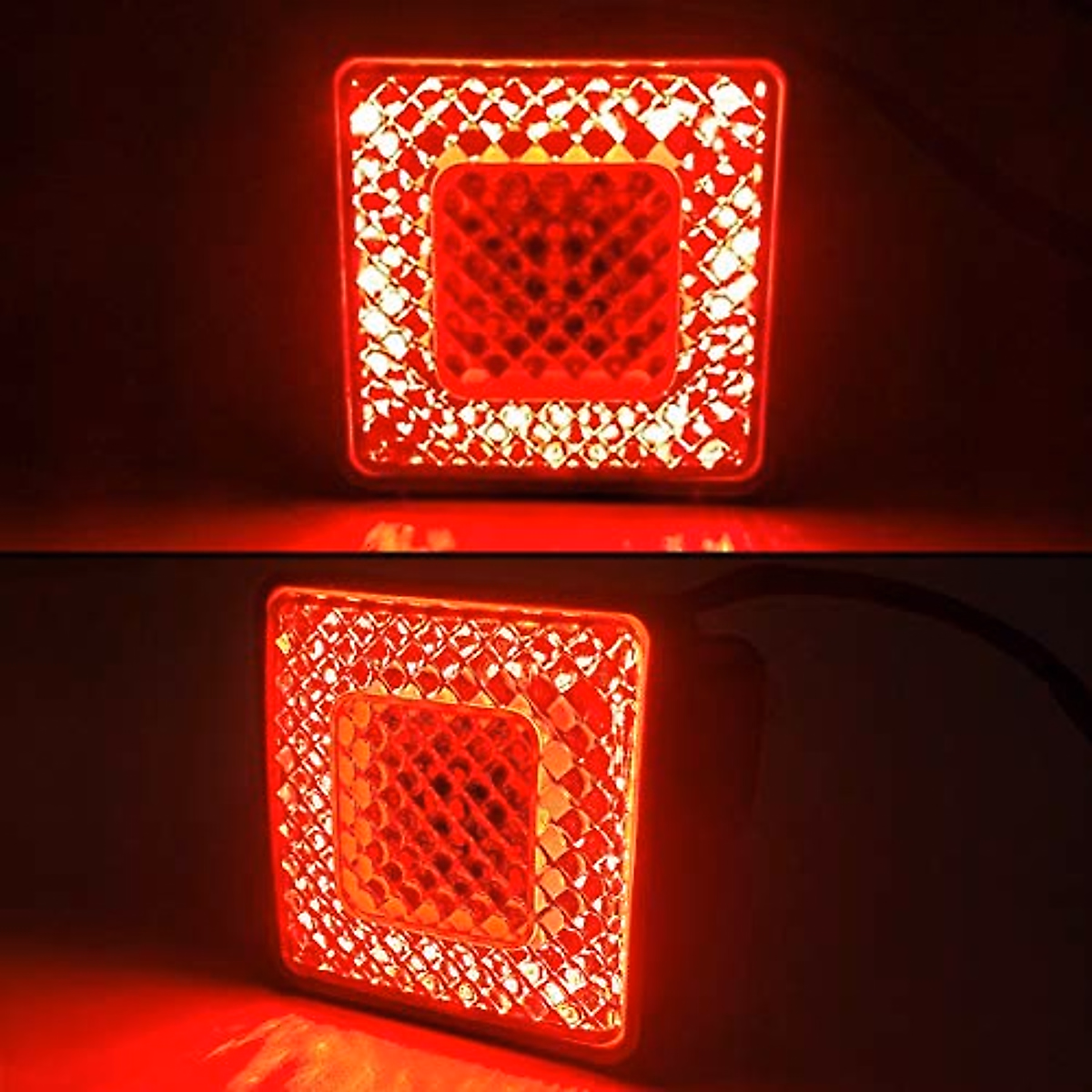 TC Sportline 3" 80 LED Brake Driving Lamp with Reverse Light, Truck SUV Trailer Towing Hitch Receiver Cover for 2" Class III Hitch