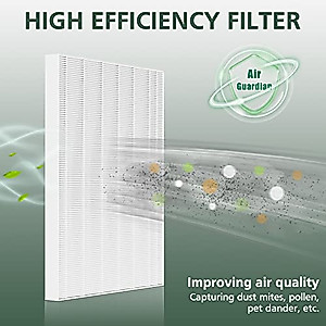 5500-2 Air Purifier Filter Replacement For Winix, 116130 Replacement Filter H Compatible with Winix 5500-2 and AM80 Air Purifier, 4 Pack HEPA Filter Only