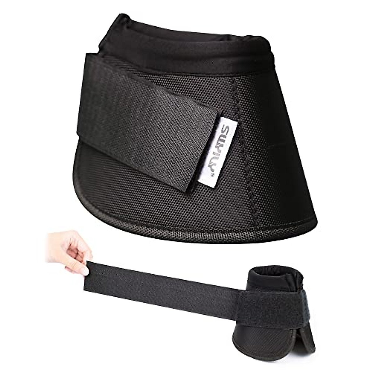 SWYIVY Weaver Bell Boots for Horses, Over Reach Classic Equine Bell Boots, Professional Choice Quick-Drying Washable, Soft&Breathable Inner, Pair