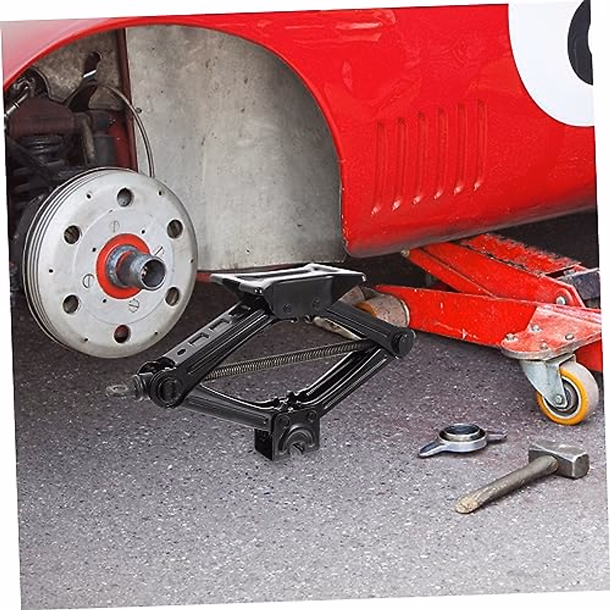 Milisten 1 Set Jack Auto Jack Braces Kit Portable Car Jack 2. 5 Ton Car Jack Hand Cranking Jack 1. 5 Ton Hand Car Jack 1.5 Ton Car Jack Lift Suite Bracket Cold Rolled Steel Black