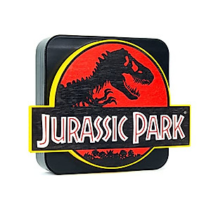 Numskull Jurassic Park Logo Lamp Wall Light - Ambient Lighting Gaming Accessory for Bedroom, Home, Study, Office, Work - Official Jurassic World Merchandise