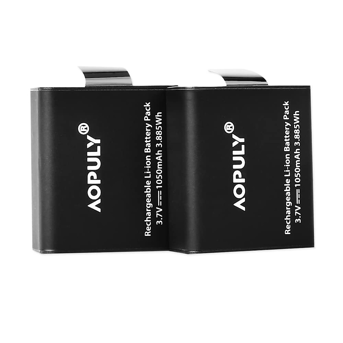 AOPULY 4-Pack PG1050 Rechargeable Action Camera Battery & LCD Dual Charger for 4k Action Camera AKASO EK7000, APEMAN, EKEN, Campark, SOOCOO, DBPOWER, Crosstour, FITFORT, DROGRACE