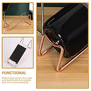 Ipetboom 2pcs Wine Stand Wine Bottle Rack Stand Storage Wine Display Rack Stylish Wine Bottle Organizer Desktop Stand Wine Bottle Display Holder Iron Wire Rack 3l