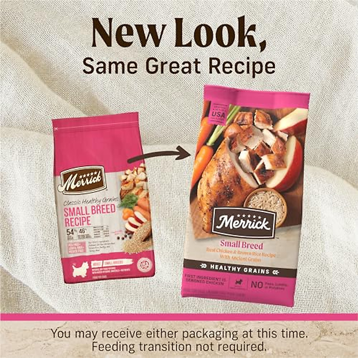 Merrick Healthy Grains Premium Dry Dog Food for Small Dogs, Wholesome and Natural Kibble, Small Breed Recipe - 12.0 lb. Bag