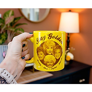 Toynk The Golden Girls Stay Golden Gold Ceramic Mug | BPA-Free Coffee Cup For Espresso, Tea | Holds 20 Ounces
