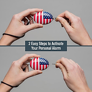 SABRE Personal Alarm With Snap Clip Key Ring, 120dB Alarm, Audible Up To 1,280 Feet (390 Meters), Simple Operation, Reusable