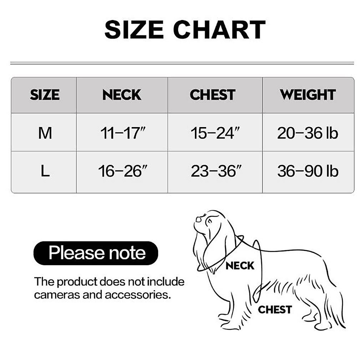 RultSng Pet Dog Harness,Chest Strap Shoulder for Sports Action Camera Fixed Shoulder Strap, Chest Harness Mount Adjustable Chest Strap Belt for Travel Action Cameras Accessories (Size : M)