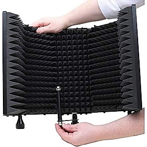 Blue Bluebird SL Large-Diaphragm Condenser Studio Microphone with Auray RF-5P-B Reflection Filter and RFMS-580 Reflection Filter Tripod Mic Stand Bundle