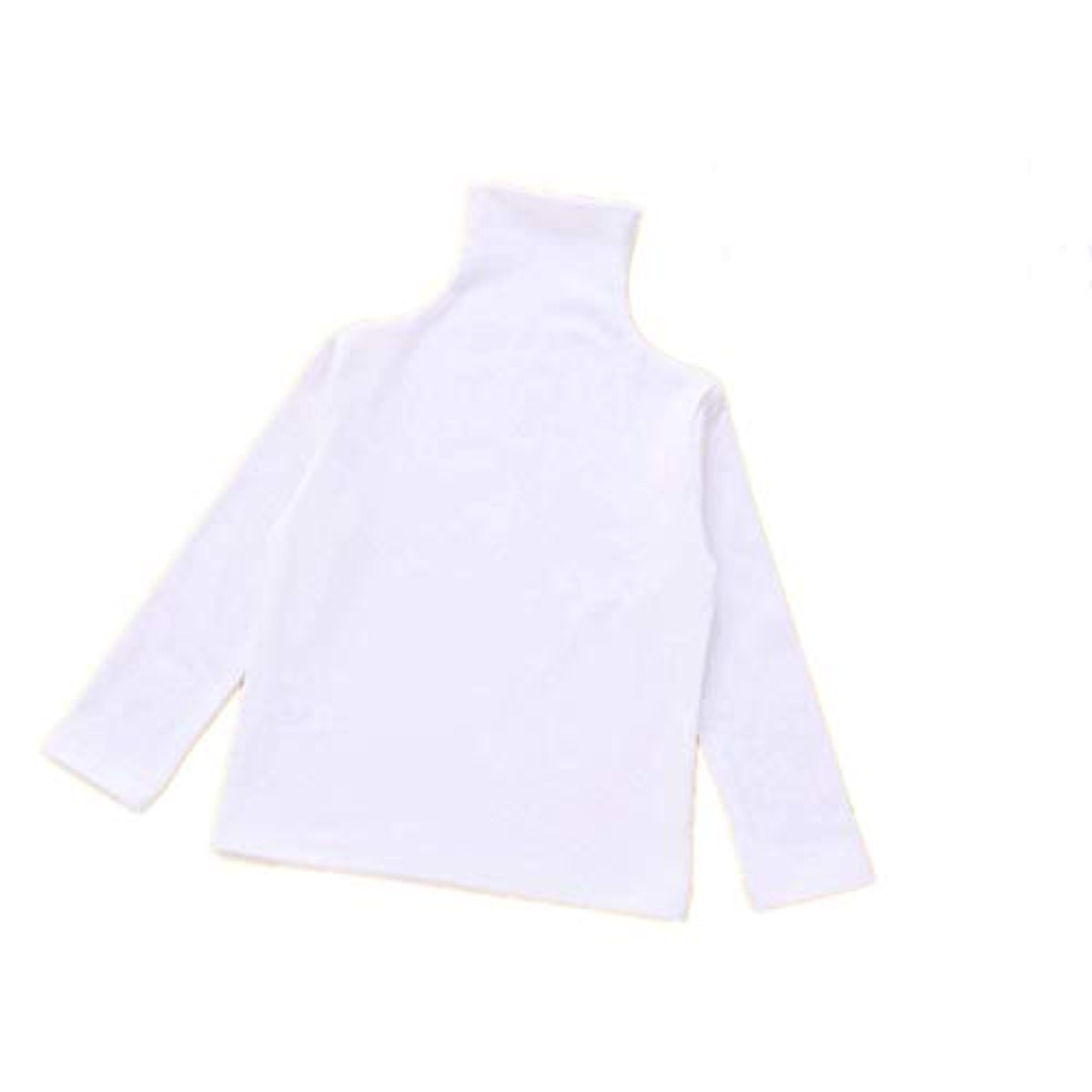 Baby Little Girls Long Sleeve Shirts Turtleneck T-Shirt Tops Basic Solid Color Blouse Outfit for Toddler Kids Girl (White, 2-3 Years)