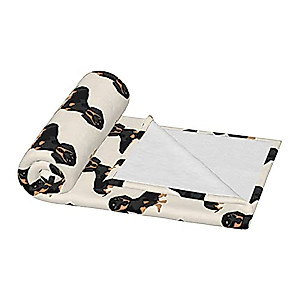 Dachshund Gifts Pet Dogs Throw Blanket, Ultra Soft Microplush Bed Blanket, All Season Microfiber Fleece Throw for Bed Chair Sofa Couch Bedroom 60"X50"