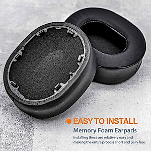 WH 1000XM5 Earpads for WH-1000XM5 (WH1000XM5) by TRANSTEK, Replacement Ear Pads Cushions with High-Density Noise Isolation Foam, Added Thickness-Cooling Gel Fabric