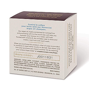 Soapbox Argan Oil Shampoo Bar for Frizzy Hair | Natural, Eco Friendly, Color Safe, Sulfate Free, Paraben Free, Silicone Free, Cruelty Free, and Vegan, 3.1oz, 1 Count