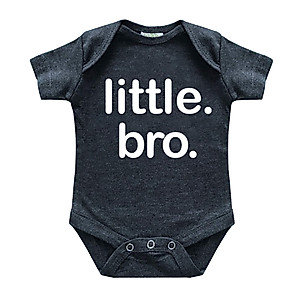 Unordinary Toddler little brother newborn outfit for boys little bro baby shower boy romper bodysuit (Charcoal Black, 0-3 Months)