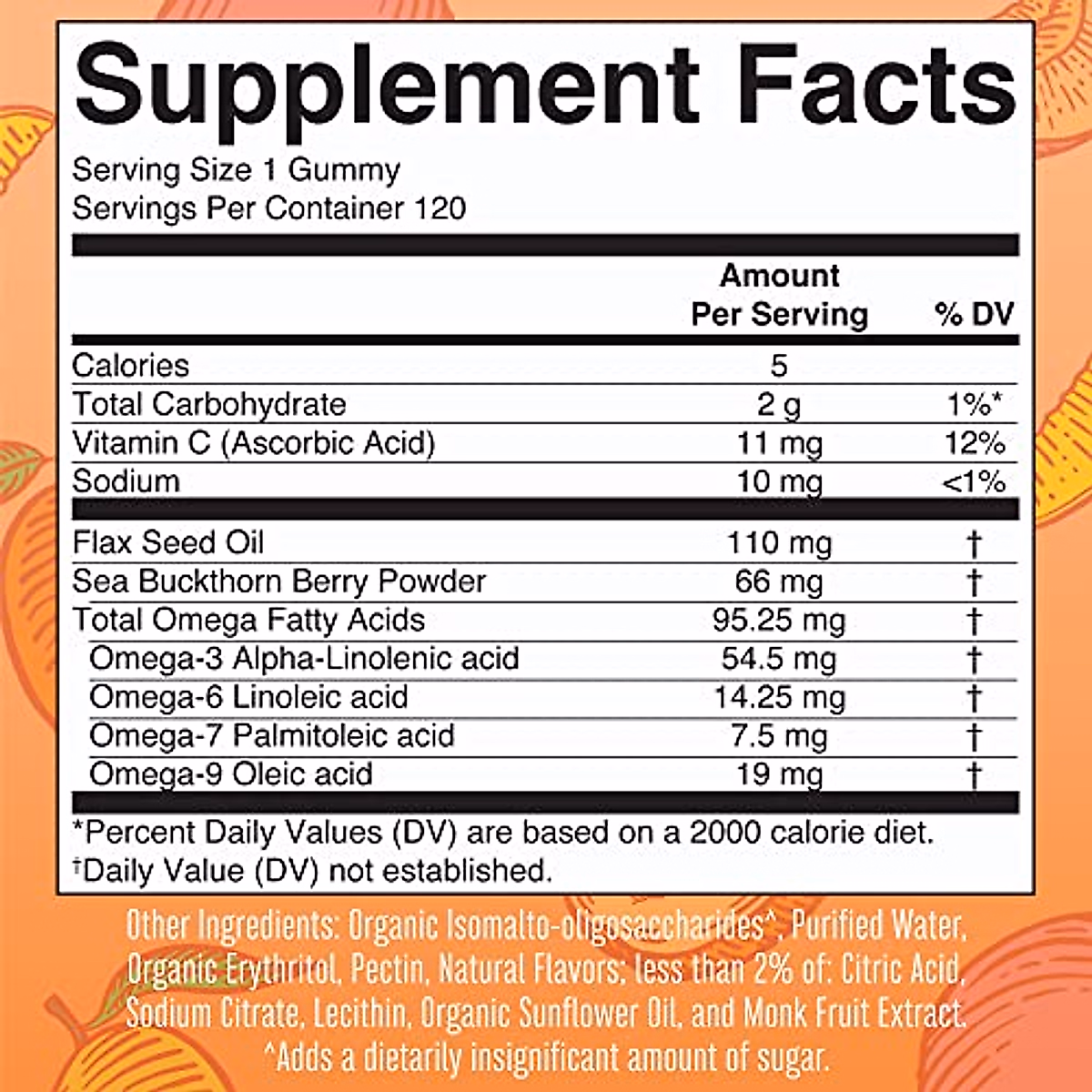 Vegan Omega 3 6 7 9 Gummies by MaryRuth's | Up to 4 Month Supply | Omega 3 Supplement with Flaxseed Oil | Omega 3 Gummies for Heart Health | No Fish Taste | Non-GMO | 120 Count