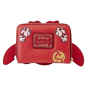 Loungefly Disney Mulan 25th Anniversary Mushu Glitter Cosplay Zip-Around Wallet
