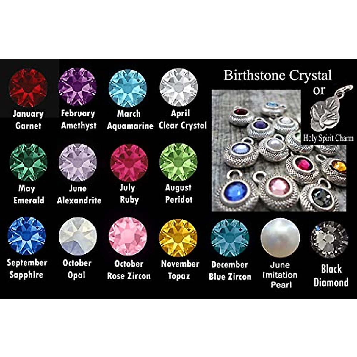 St. Elizabeth Ann Seton Necklace, Keychain or Clip, Patron Saint Confirmation Gift, Birthstone Crystal and Initial Charm