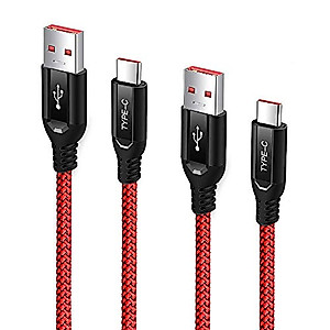 Dash Charger Cable, TITACUTE USB C Cable for OnePlus 10 8 Pro Charging Cable 2 Pack Durable Nylon Braided Warp Charge Type-C Cable 6FT Data Sync Cord Charging Rapidly for OnePlus 7T 7 6T 6 5T 5 3T 3