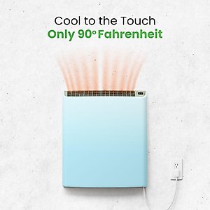Smart Envi Wi-fi Plug-in Electric Wall Heater - Energy Efficient Smart Heaters for Indoor Use - App Controlled Electric Heater with Thermal Shut Off Switch - Compatible with Alexa & Google Home