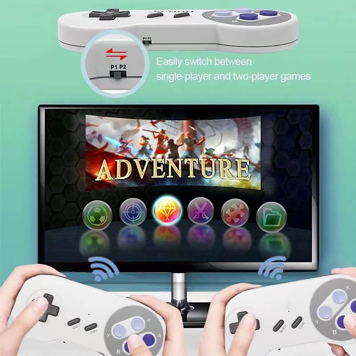 Retro Game Console with 620 Video Games,Classic Mini Game System with Wireless Controller, HDMI HD and AV Output Plug and Play Game Console,Retro Toys Gifts Choice.