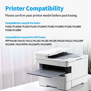 (2-Pack, 2xBlack) Compatible 85A CE285A Toner Cartridge Used for HP P1100 P1102W Pro M1132 M1210 M1212nf M1214nfh M1217nfw M1219nf Printer, by EasyPrint