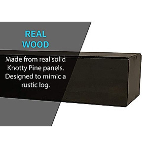 MANTELSDIRECT Dakota Floating Pine Wood Fireplace Mantel Shelf - Coffee Bean Color 72" Beautiful Wooden Rustic Shelf Perfect for Electric Fireplaces and More! Mantels Direct