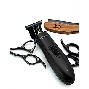 Hair Trimmer by Supreme Trimmer ST5220 Precision Beard Trimmer for Men Professional Barber Liner Cordless Hair Clippers – Black T-Shaper Li (Extra Blade Included)
