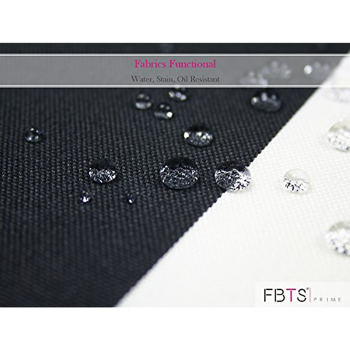 FBTS Prime Outdoor Seat Cushions Set of 2 Patio Chair Cushions with Ties 16x17 Inch Black Stripe U-Shape Chair Pads for Outdoor Patio Furniture Garden Home Office