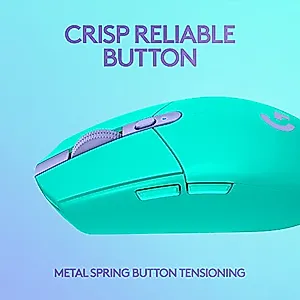 Logitech G305 LIGHTSPEED Wireless Gaming Mouse, Hero 12K Sensor, 12,000 DPI, Lightweight, 6 Programmable Buttons, 250h Battery Life, On-Board Memory, PC/Mac - Mint