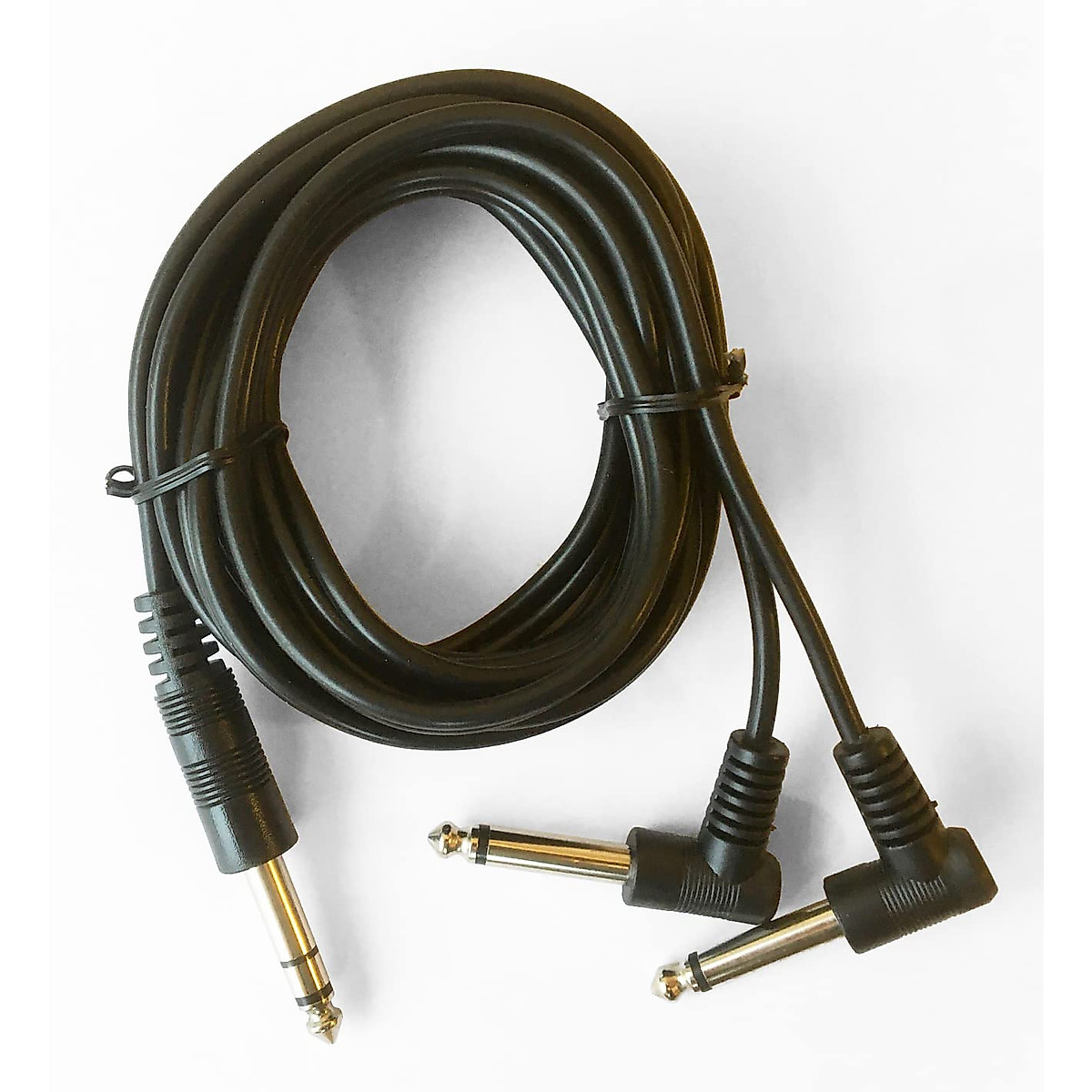 Silverline Y Cable Drum Splitters Compatible with Alesis V-Drums (7.5ft Stereo TRS Male to 2X Mono TS Males)