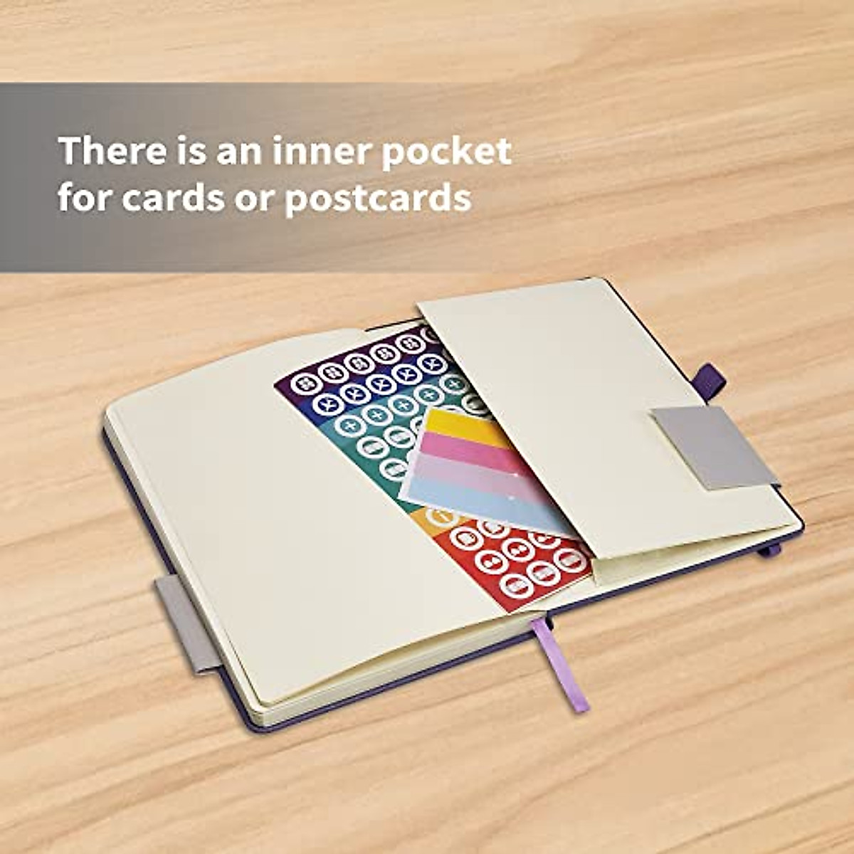 Mlife A5 Lined Journal Notebook, College Ruled Notebook, 196 Pages, 5.75 * 8.38 inches, Hardcover Notebook for Work, Journals for Writing (1Pack Purple)