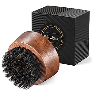 BFWood Boar Bristle Beard Brush for Men - Black Walnut Wood