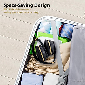 Srhythm NC15 Noise Cancelling Headphones Bluetooth Over-Ear Headset with Mic for Teens, Adults Online Class/Home Office/TV/PC/Phone