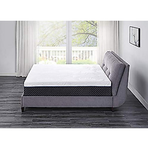 Lexicon Cradle 14-Inch Latex Microcoil Hybrid Mattress, Queen, White