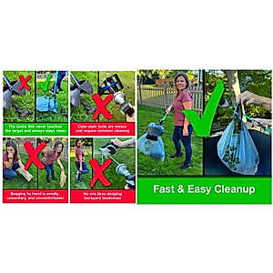 GoGo Stik XP Totally Clean Pro Pooper Scooper with Bags for All Dog Pet Waste Cleanup. 37inch. Keeps Hands and Scooper Clean. Use Store Bags or Heavy Dootie Bags. Unbreakable FRP Handle.