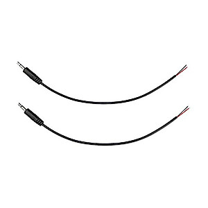Accessonico Replacement 3.5mm Male Plug to Bare Wire Open End TS 2 Pole Mono 1/8" Jack Connector Repair Audio Cable (2 Pack 12in)