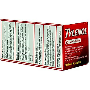 Tylenol Extra Strength Acetaminophen Pain Reliever Fever Reducer 100 caplets (Pack of 6)