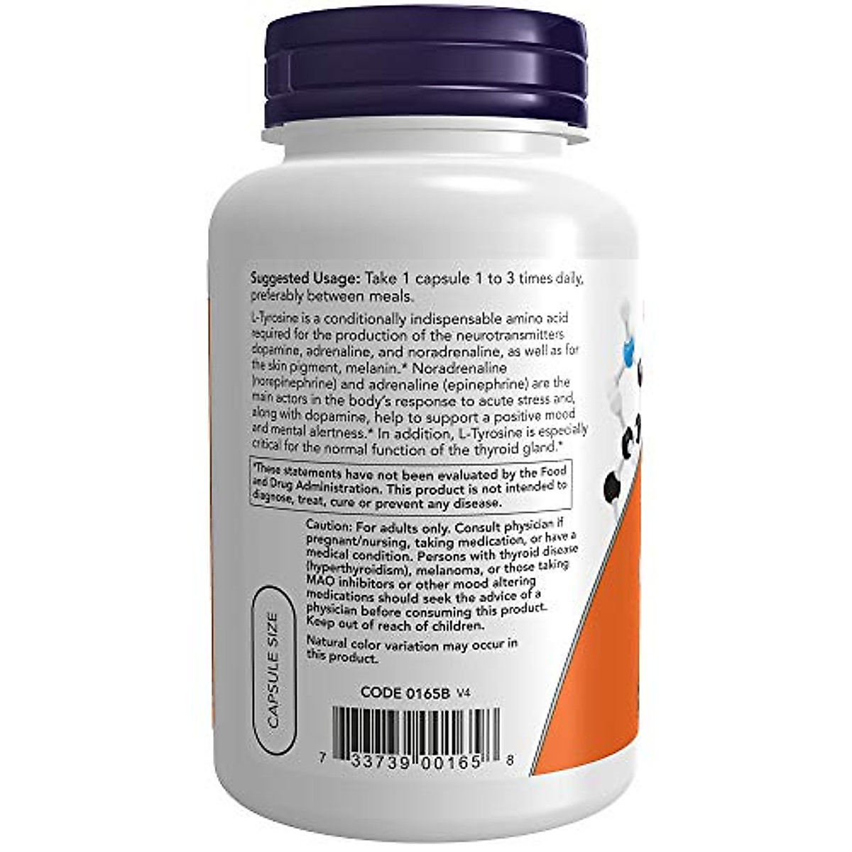 NOW Supplements, L-Tyrosine 750 mg, Supports Mental Alertness*, Neurotransmitter Support*, 90 Veg Capsules